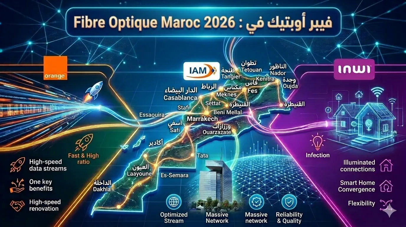 Fibre Optique Maroc 2026 : Orange vs IAM vs Inwi - Tic Maroc